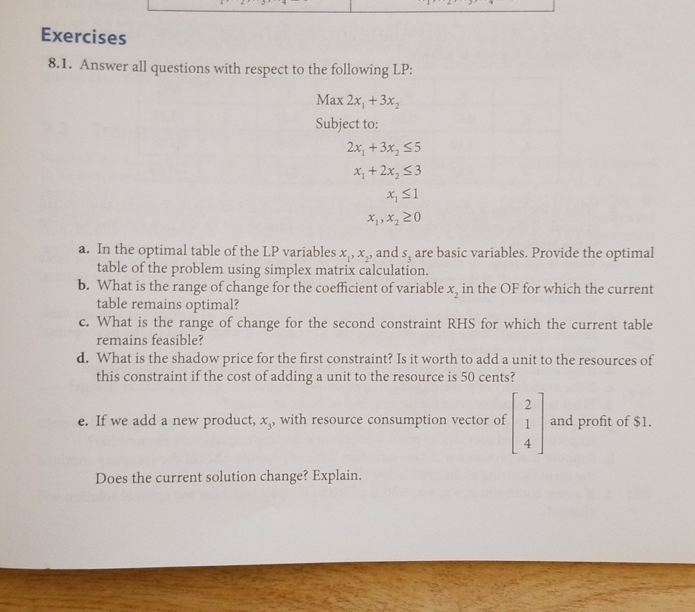 Solved 234 233 Exercises 8.1. Answer all questions with | Chegg.com