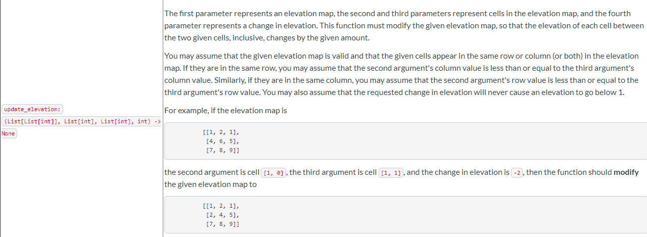 The first parameter represents an elevation map, the | Chegg.com