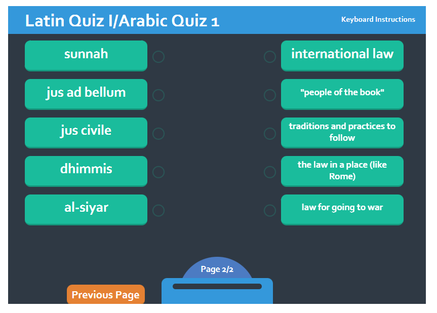 Latin Quiz I/Arabic Quiz 1 Keyboard Instructions | Chegg.com
