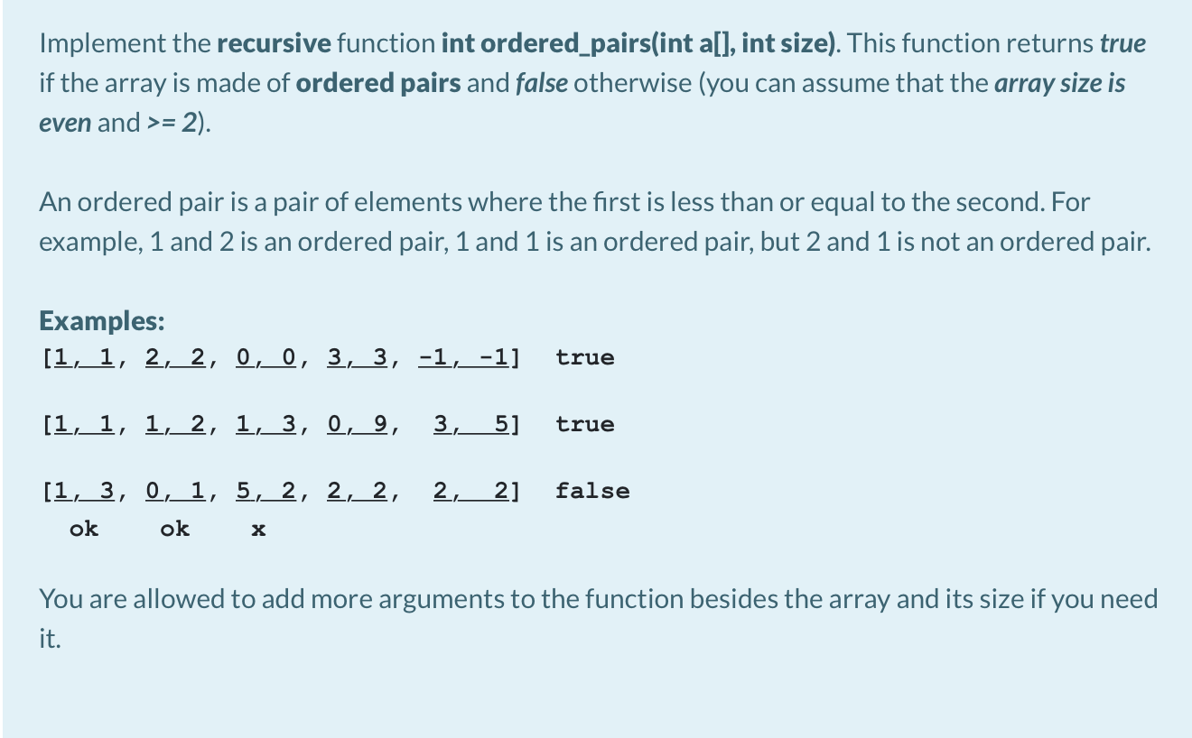 Solved Implement the recursive function int | Chegg.com