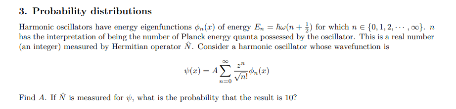 Solved 3. Probability distributions Harmonic oscillators | Chegg.com
