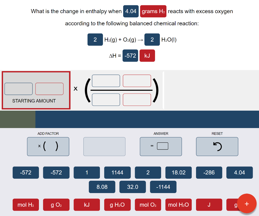 Solved What is the change in enthalpy when reacts with | Chegg.com