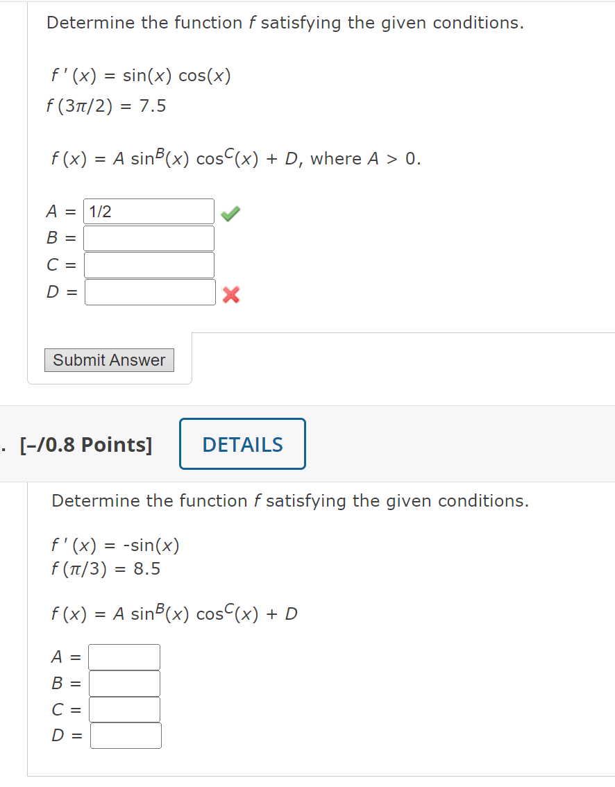 Solved Determine the function f satisfying the given | Chegg.com