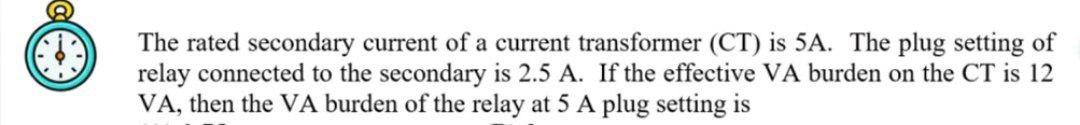 Solved The rated secondary current of a current transformer | Chegg.com