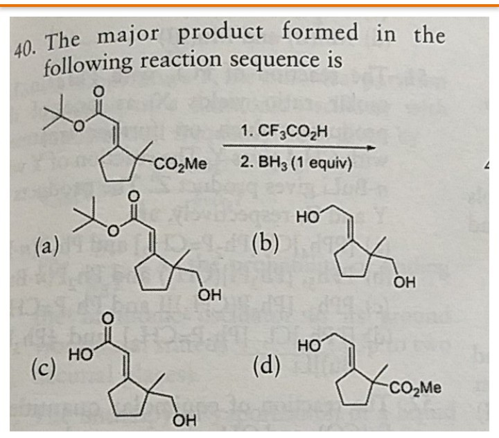 Solved The major product formed in the following reaction | Chegg.com