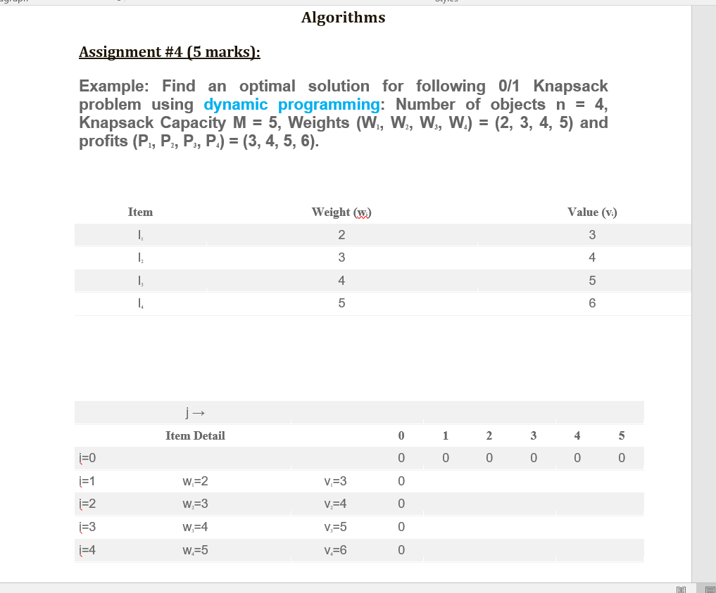 Solved Assignment \#4 (5 marks): Example: Find an optimal | Chegg.com