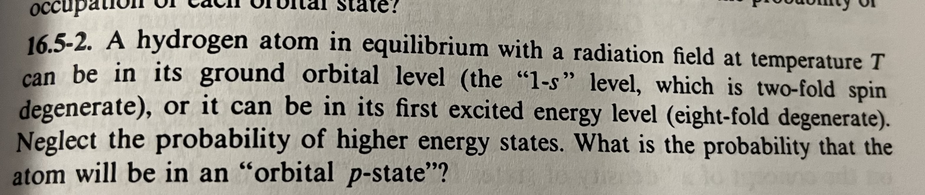 Solved 16.5-2. A hydrogen atom in equilibrium with a | Chegg.com