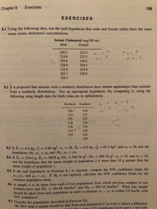 Solved Exercise 8.1 and 8.2 make it the same example 8.1 and | Chegg.com