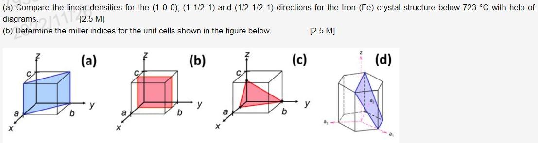 Solved (a) Compare the linear densities for the ( | Chegg.com
