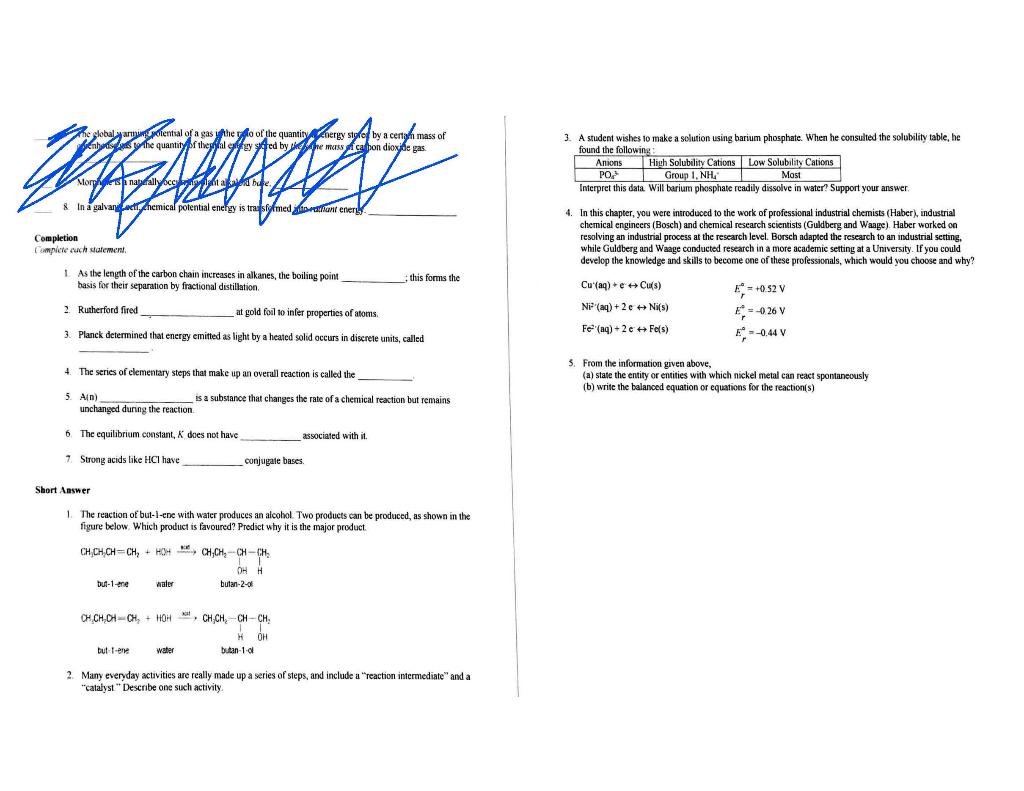 Solved Please answer all questions clearly and completely | Chegg.com