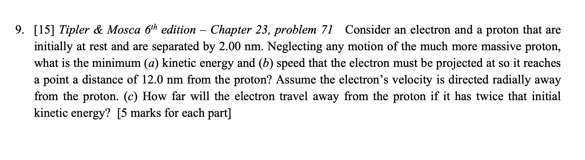 Solved [15] Tipler \& Mosca 6th edition - Chapter 23, | Chegg.com
