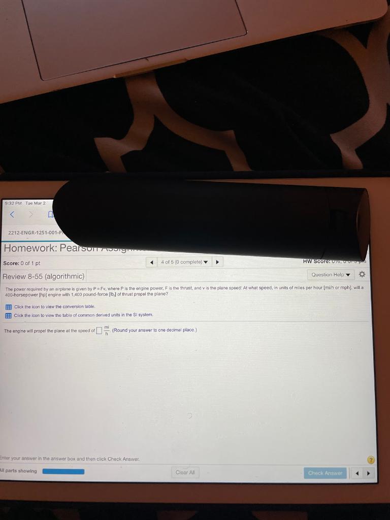 Solved 9:32 PM Tue Mar 2 2212-ENGR-1251-001-P Homework: Peal | Chegg.com