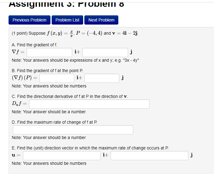 Solved Assignment 3. Propiem o Previous Problem Problem List | Chegg.com