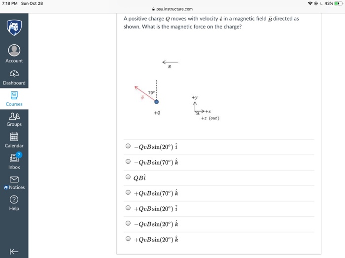 Solved 7:18 PM Sun Oct 28 psu.instructure.com A positive | Chegg.com