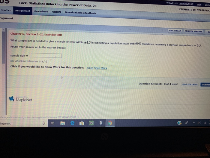 Solved USLock, Statistics: Unlocking the Power of Data, 2e | Chegg.com