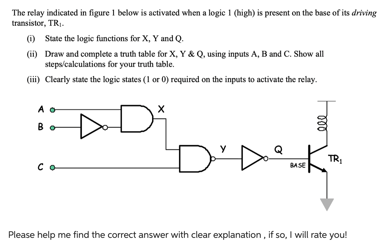 Solved The relay indicated in figure 1 below is activated | Chegg.com Solved The relay indicated in figure 1 below is activated | Chegg.com