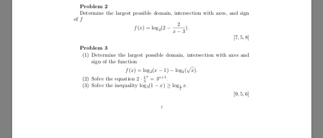 Solved Problem 2 Determine the largest possible domain, | Chegg.com