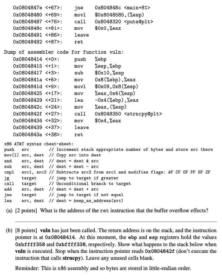Solved You come across the following program:Dump of | Chegg.com