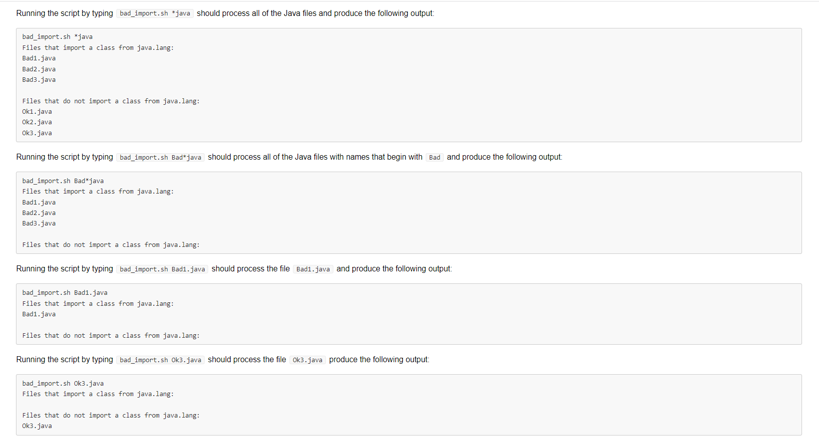 Solved 5. bad_import.sh Some style rulebooks say that a Java | Chegg.com