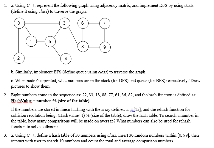 Solved 1. a Using Ctt, represent the following graph using | Chegg.com