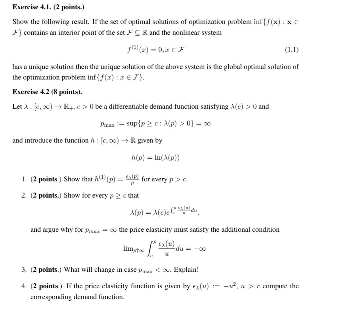 Solved peter zornig nonlinear programmingExercise 4.1. (2 | Chegg.com