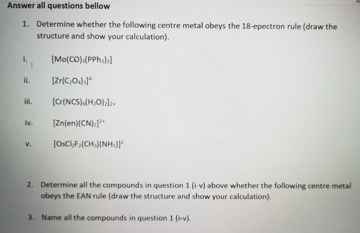 Solved Answer all questions bellow 1. Determine whether the | Chegg.com