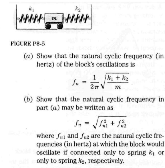 Solved Problem 8-5 (HRW405, 33P, 34P): Two springs kı and k2 | Chegg.com