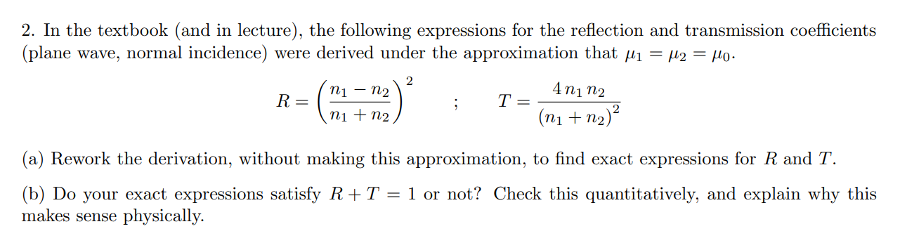 Solved 2. In the textbook (and in lecture), the following | Chegg.com