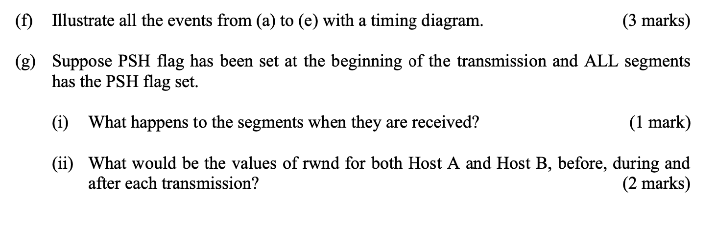 Question A3 A TCP connection between Host A and Host | Chegg.com