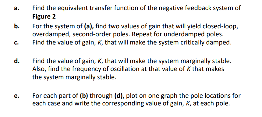 Solved a. Find the equivalent transfer function of the | Chegg.com