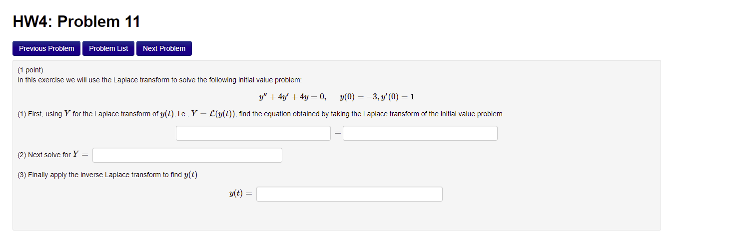 Solved HW4: Problem 11 Previous Problem Problem List Next | Chegg.com
