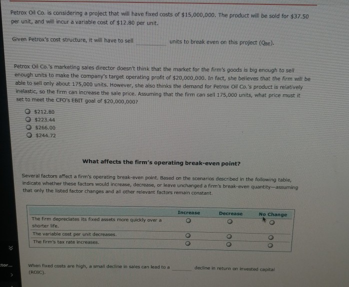 Solved Petrox Oil Co. is considering a project that will | Chegg.com