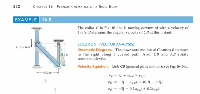 Solved 352 CHAPTER 16 PLANAR KINEMATICS OFA RIGID BODY | Chegg.com
