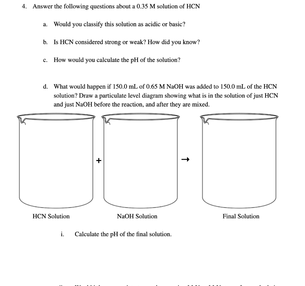 Solved 4. Answer the following questions about a 0.35M | Chegg.com