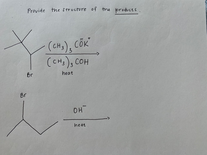 Solved Provide the structvre of the prodvcts CH3 COK 3)3 COH | Chegg.com