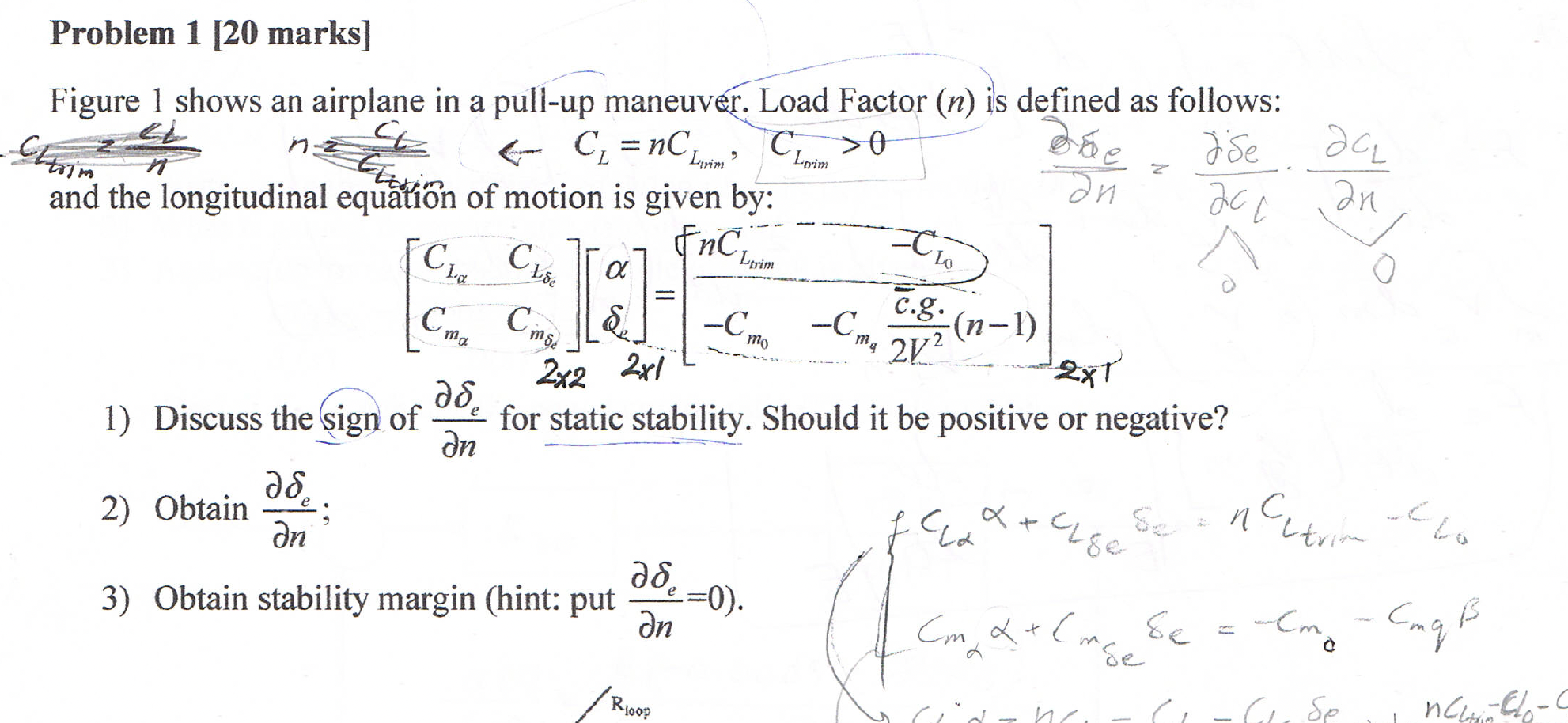 Solved and the longitudinal equation of motion is given by: | Chegg.com