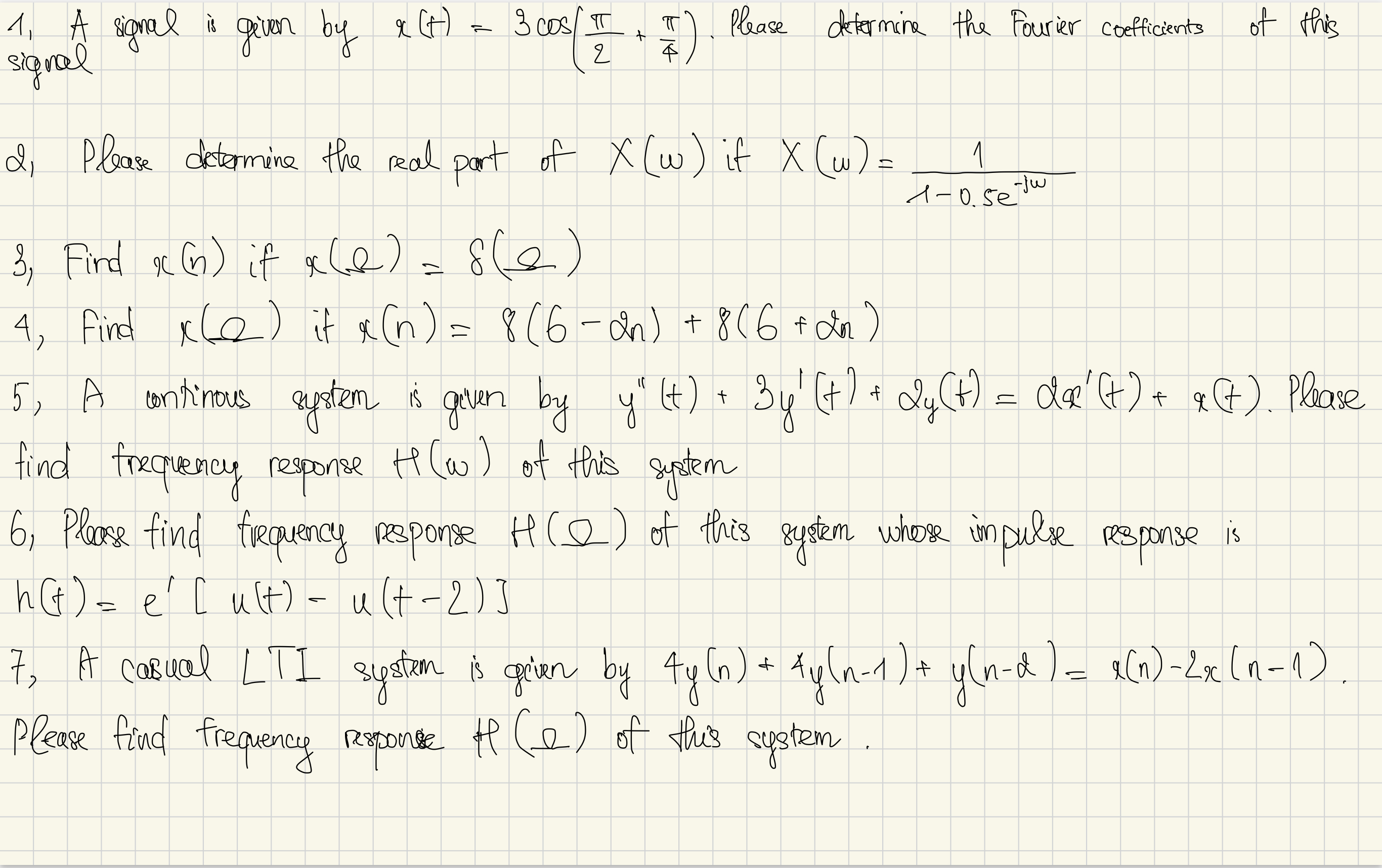 Solved A signal is given by x(t)=3cos(π2+π4). ﻿Please | Chegg.com