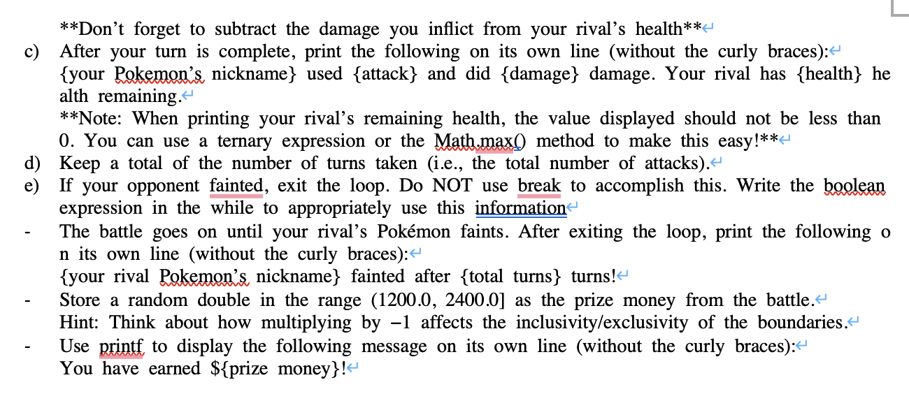Solved Please use Java to code below NOTE: 1. The Pokemon | Chegg.com