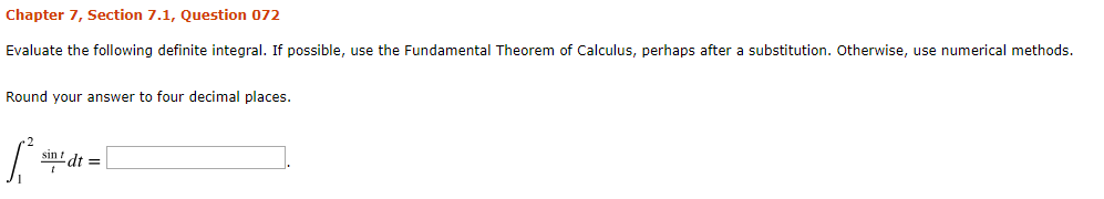 Solved Chapter 7 Section 7 1 Question 072 Evaluate The