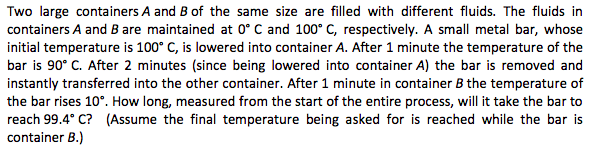 Solved Two large containers A and B of the same size are | Chegg.com