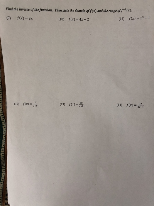 Solved Worksheet- 5.2-One-to-One and Inverse Functions (1) | Chegg.com