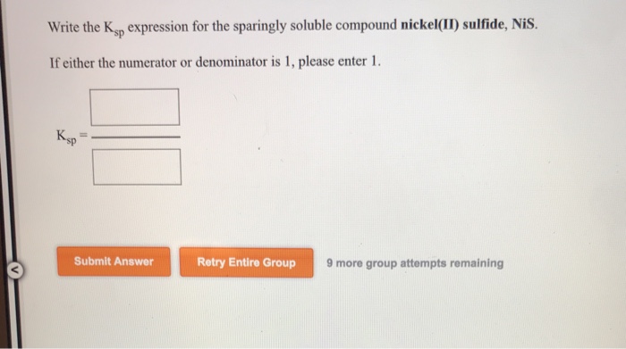 Solved Write the Ksp expression for the sparingly soluble | Chegg.com