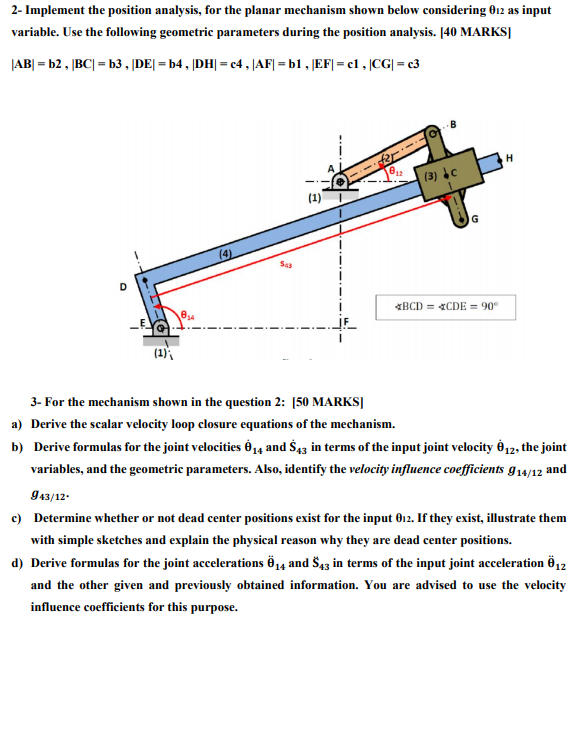 Solved 2- Implement the position analysis, for the planar | Chegg.com Solved 2- Implement the position analysis, for the planar | Chegg.com