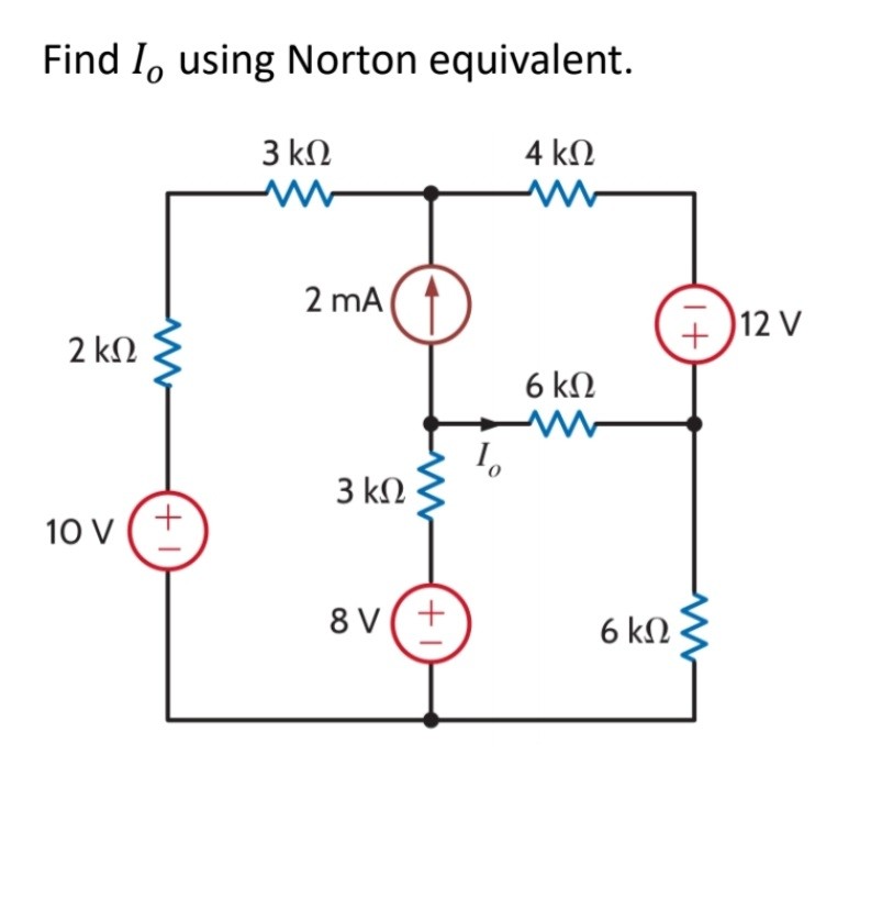 Solved Find Io using Norton equivalent. | Chegg.com