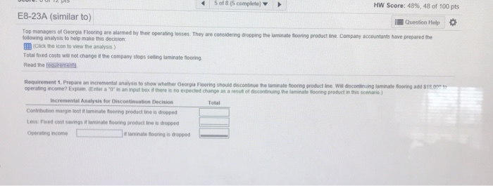 Solved Question Hep Top managers of Georgia Flooning are | Chegg.com
