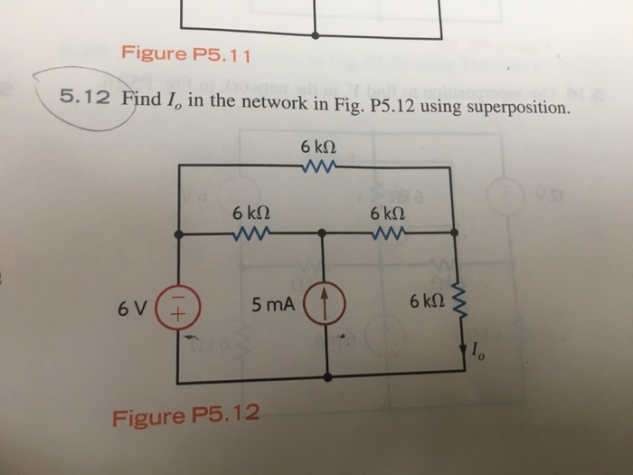 Solved Find I_0 in the network in Fig. P5.12 using | Chegg.com