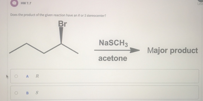 Solved HW 7.7 Does the product of the given reaction have an | Chegg.com Solved HW 7.7 Does the product of the given reaction have an | Chegg.com