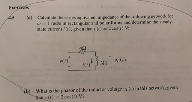 Solved Exercises 4.5 (a) Calculate the series equivalent | Chegg.com