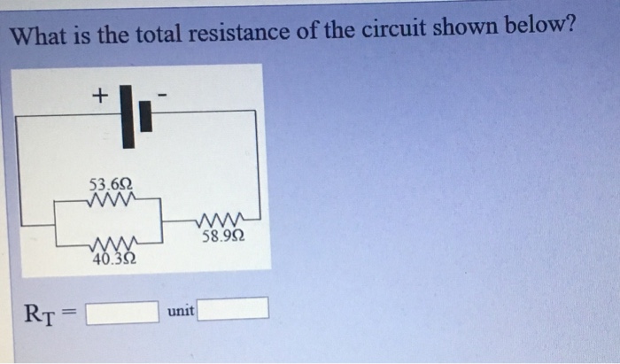 Solved What is the total resistance of the circuit shown | Chegg.com