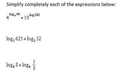 Solved Simplify completely each of the expressions below: | Chegg.com